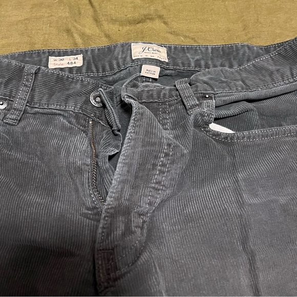 J. Crew | Pants | J Crew 484 Grey Corduroy 3 X 34 Pants | Poshmark